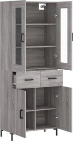Skříň highboard šedá sonoma 69,5 x 34 x 180 cm kompozitní dřevo 3198535