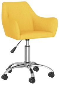 Otočná jídelní židle žlutá textil,  330933 HangarStore.cz