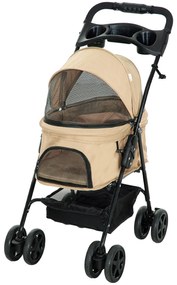 PawHut kočárek pro psy kočárek pro psy skládací funkční kočárek pro malé psy kočky kočárek pro domácí mazlíčky Oxford Khaki 67x45x96cm |