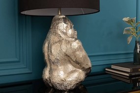 Designová stolní lampa Gorila 60 cm černo-stříbrná