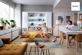 Casarredo Výklopná postel 90 REBECCA bílá lesk/bílá mat
