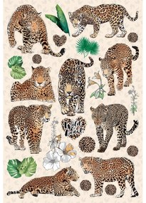 Samolepící dekorace Tigers, 42,5 x 65 cm