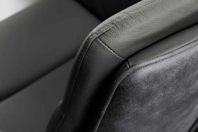 Designová otočná židle Maddison šedá kůže