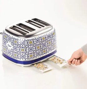 Ariete 0156CA Capri bílá/světle modrá / Topinkovač / 4 plátky / 1630 W