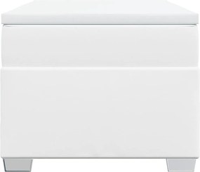 Box spring postel s matrací bílá 100x200 cm umělá kůže 3285198