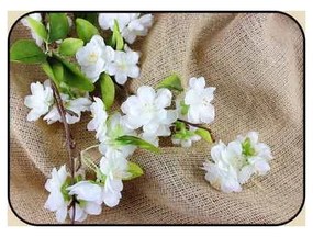 Prostírání na stůl ovalné Lux - Květy třešně
