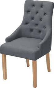 vidaXL Jídelní židle 2 ks textil [243636] Barva: Tmavě šedá