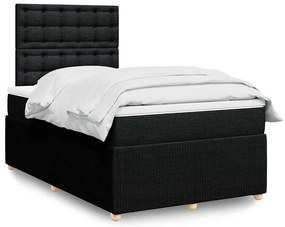 Box spring postel s matrací černá 120x190 cm textil 3292011