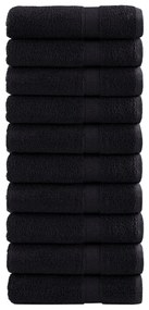 Prémiové osušky SOLUND 10 ks černé 100x150 cm 600 g/m² 137433