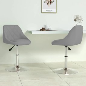 vidaXL Otočné jídelní židle 2 ks samet [335283] Barva: Tmavě šedá