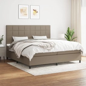 Box spring postel s matrací taupe 200x200 cm textil 3141805