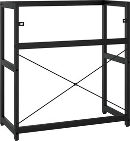 Koupelnový regál pod umyvadlo černý 79 x 38 x 83 cm železo 338501