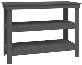 Dílenský stůl šedý 110,5 x 50 x 80 cm masivní borové dřevo,  823646