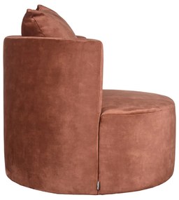 LABEL51 Sametové křeslo EVY hnědé 75 cm FU-88.001