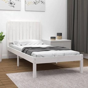 Rám postele bílý masivní borovice 90 x 200 cm,  3104399