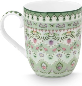 Pip Studio Lily &amp; Lotus hrnek 180ml, zelený (Porcelánový hrnek)