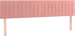 Box spring postel s matrací růžová 160x200 cm samet 3131092