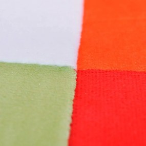 Krychlové křeslo, chromované nohy, patchwork, textilní 240895