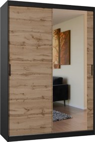 GiB Meble Šatní skříň BREGI SZ150 Barva: Votan/černá
