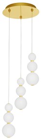 Designový LED lustr Perla 31 zlaté