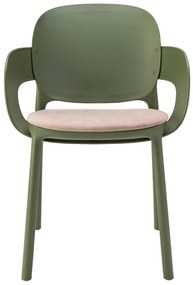 SCAB - Židle HUG - s područkami a čalouněným sedákem