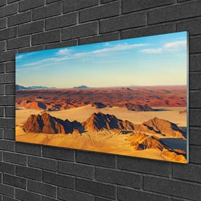 Obraz na skle Poušť Nebe Krajina 140x70 cm