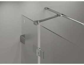 Mexen Lunar T, sklápěcí sprchový kout levý 120 x 110 cm, 8mm čiré sklo, chromový profil, 834T-120-110-01-00-L