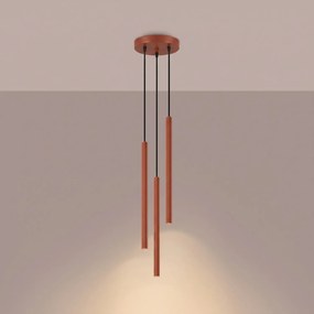 Sollux Lighting Závěsné svítidlo ARCHE 3P okrově červené