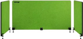Desk Divider 152,4 cm Desk Privacy Panel, 3 Panel Privacy Akustický panel – Zelená