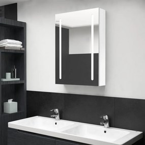 LED koupelnová skříňka se zrcadlem zářivě bílá 50 x 13 x 70 cm 326501