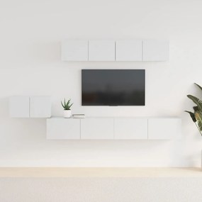 5dílný set TV skříněk bílý s vysokým leskem kompozitní dřevo - Default Title