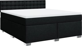 Box spring postel s matrací černá 180x200 cm textil 3285983