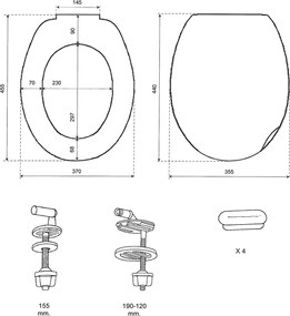Aqualine ALICANTE ST262 WC sedátko