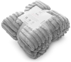 DEKA Z MIKROFLANELU SOFT 170X210 CM STŘÍBRNÁ