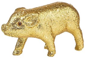 PIGGY Prasátko se třpytkami 9 cm - zlatá