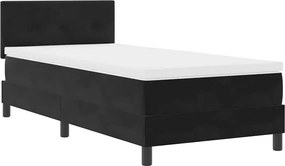 Postel s boxspringem s čelo Černá 100 x 200 cm samet 3339154