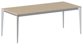 Jednací kancelářský stůl PRIMO ACTION, 200x90 cm, šedostříbrná podnož, buk