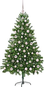 Vánoční stromeček s 300 LED diodami s stojanem Zelená 180 cm PE 3396333