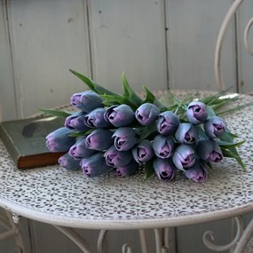 Umělý tulipán tmavě fialový
