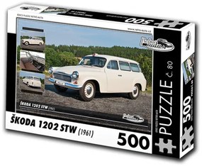 Puzzle č. 80, Škoda 1202 STW Sanitní vůz (1961) 500 dílků