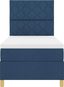 Postel s boxspringem s čelo Modrá 100 x 200 cm textil 3339678