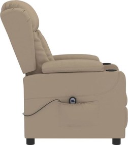 Elektrické polohovací křeslo cappuccino umělá kůže 3098803
