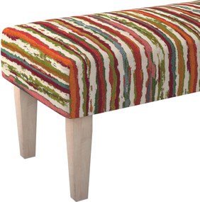 Dlouhá lavička 100x40cm barva vícebarevná látka pletený vzor, vzorované