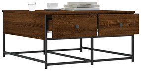 Konferenční stolek hnědý dub 80 x 80 x 40 cm kompozitní dřevo - Default Title