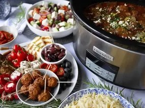 Crockpot CSC063X černá/stříbrná / Pomalý hrnec / 7,5 l / keramická mís