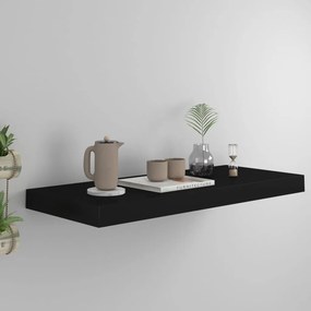 Plovoucí nástěnná police černá 60 x 23,5 x 3,8 cm MDF 323832