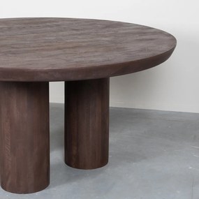 LABEL51 Jídelní stůl OLLY tmavě hnědý ⌀ 150 cm