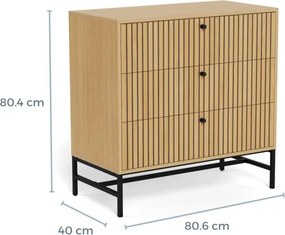 ACTONA Komoda ALBANY hnědá 80,6x40x80,4 cm
