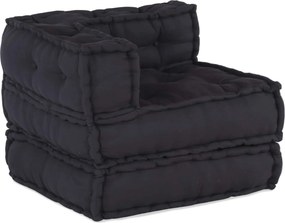 Modulová pohovka Textil Antracitová 210 x 140 x 56 cm 3315068