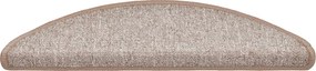 Schodové rohože 20 ks 56 x 17 x 3 cm světle hnědé půlkulaté 3365783